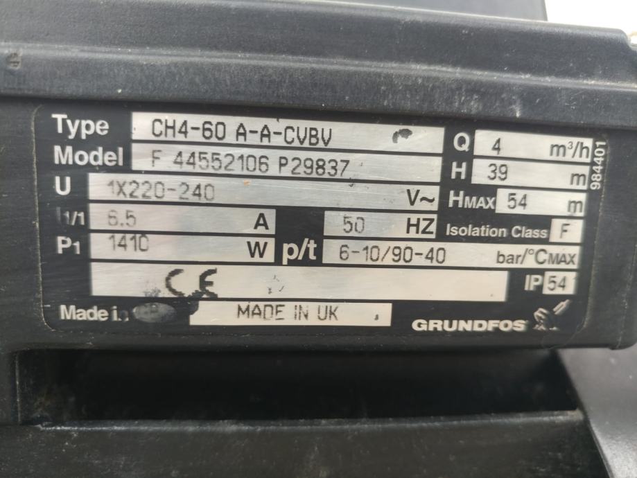 Pumpa za hidrofor Grundfos CH4-60 - ispravna, povoljno!!