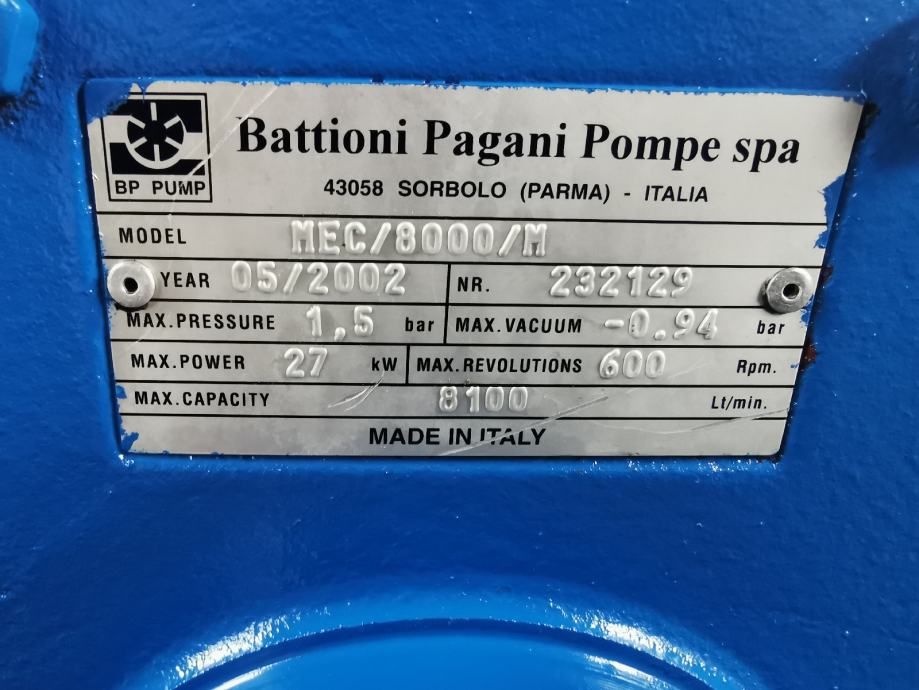 Vakuum pumpa MEC 8000