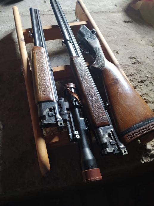 Kombinirana puška Češka Zbrojovka, dvoje cijevi, 12/12x70, 7x57R/12