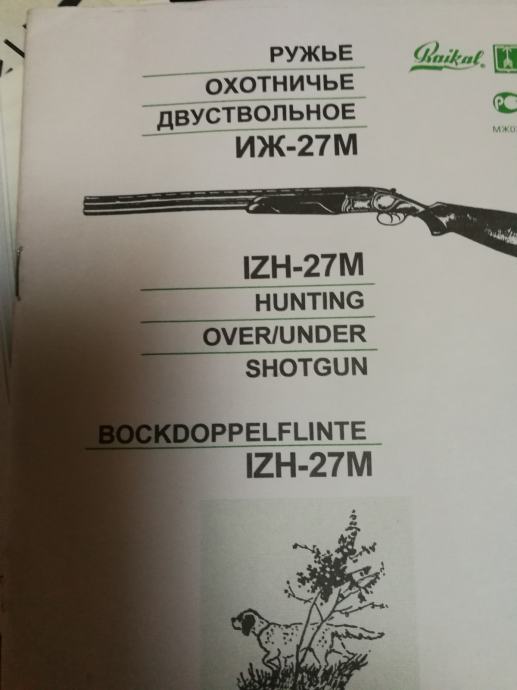 Lovačka puška bokerica IŽ 27, kao nova.