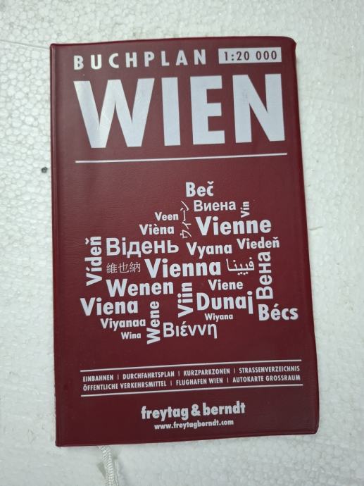 Buchplan Wien. Plan grada Beča. M 1:20.000