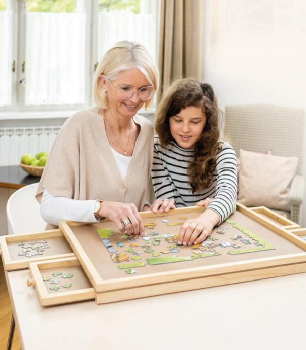 Drveni stol za puzzle 500