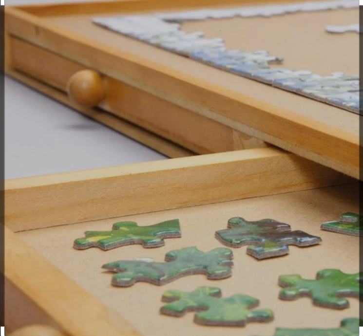 Drveni stol za puzzle 500