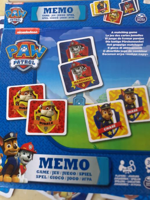Memory igra Paw Patrol