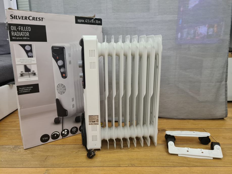 Prijenosni električni radijator punjen uljem 2400W SilverCrest