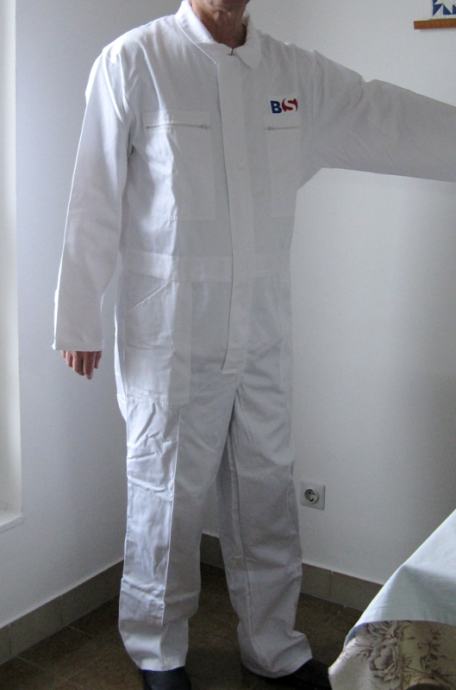 Radni kombinezon bijeli, vel. 56 (XXL) RI / ZG