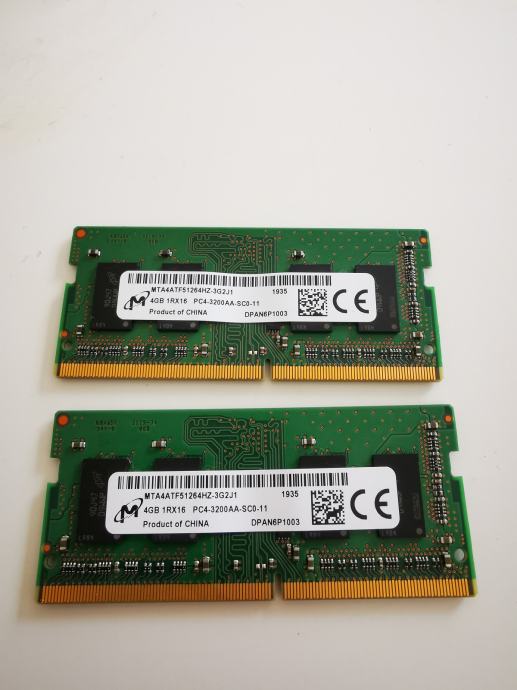 2X 4GB PC4 3200 soDIMM DDR4