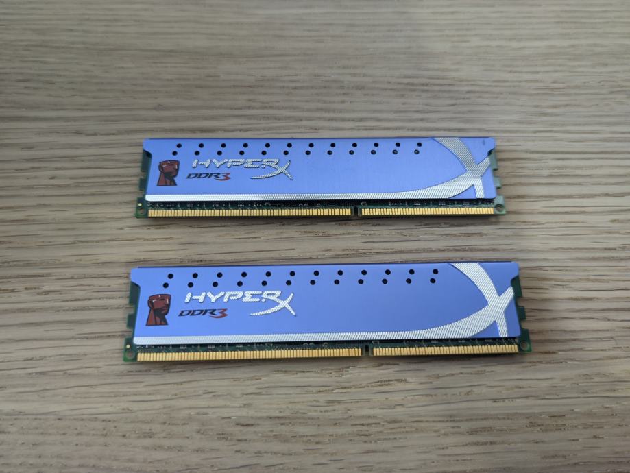 2x4GB 1600 Hyper X ddr3 memorija