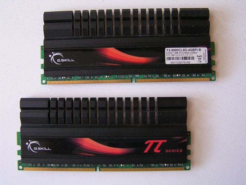 4GB (2 x 2GB) DDR2 1066Mhz PC8500 CL5 G.Skill PI Black Series RAM