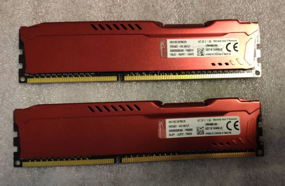 8GB (2 x 4GB kit) Kingston HyperX Fury Red DDR3 1866Mhz CL10 ram memor