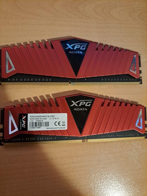 ADATA XPG 8GB RAM DDR4 2400MHz CL 16-16-16 ( 2x 4GB Kit )
