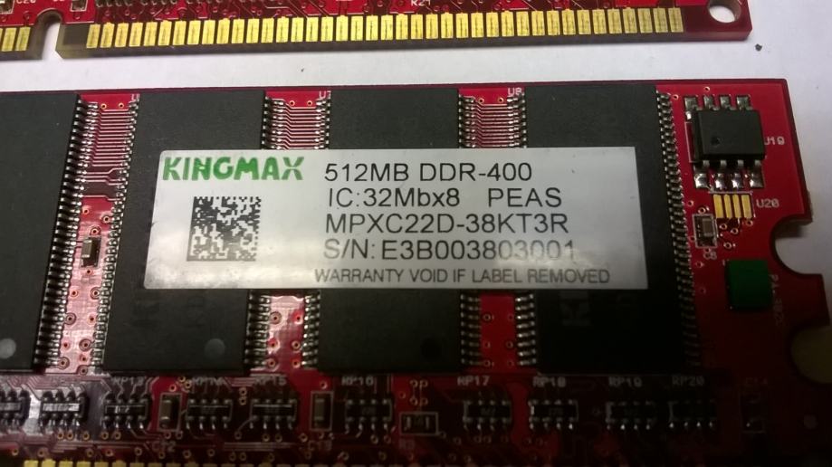 DDR 1, 2x512mb, 400 mhz, KINGMAX