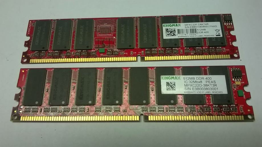 DDR 1, 2x512mb, 400 mhz, KINGMAX
