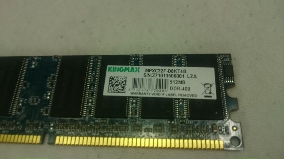 ddr 400 ram memorija 512mb kingmax
