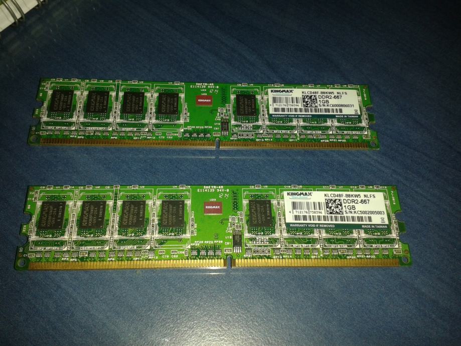 DDR2 RAM - 2 x 1GB KINGMAX