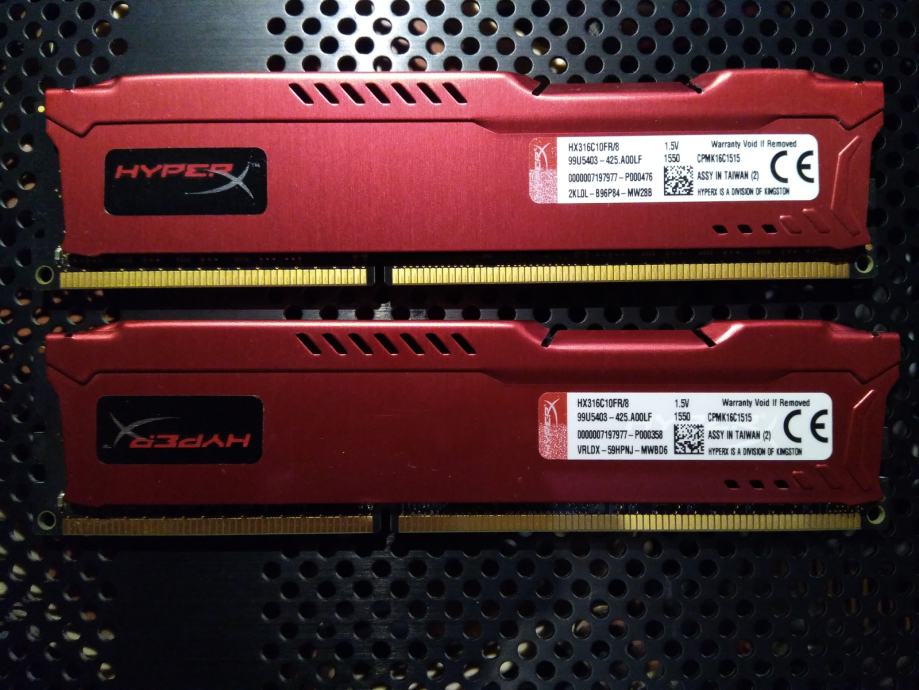 Kingston Hyperx Fury (2x8) DDR3 1600Mhz