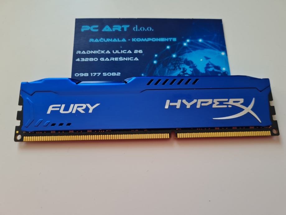 Kingston HyperX Fury 8GB DDR3, PC3 12800, 1600 MHz - Račun / R1