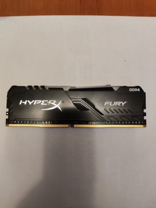 MEMORIJA DDR4 KINGSTON HYPERX FURY 2400 MHZ 8GB RGB
