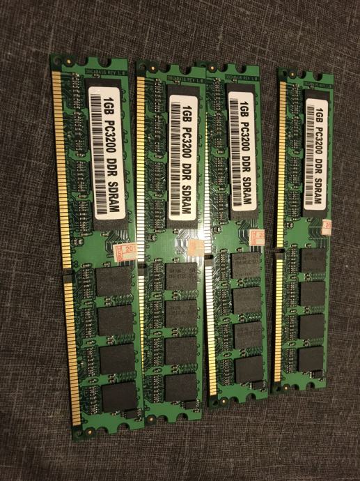 RAM, 512MB, 1GB DDR PC3200 - PC 6400