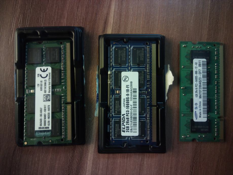 RAM memorije za laptop