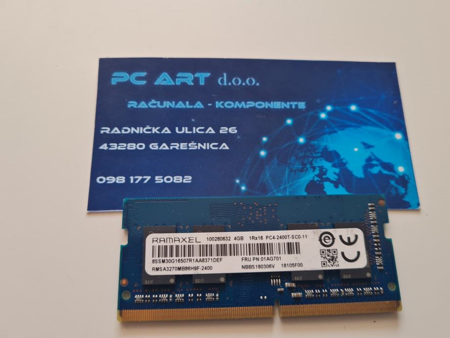 Ramaxel 4gb Ddr4 Pc4 2400 Mhz Sodimm Račun R1 Jamstvo