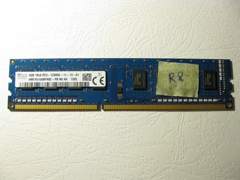 SK hynix RAM 4GB 1Rx8 PC3 - 12800U - 11 - 13 - A1