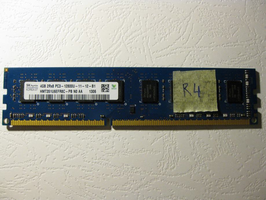 SK hynix RAM 4GB 2Rx8 PC3 - 12800U - 11 - 12 - B1
