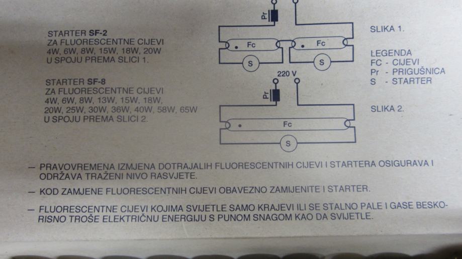 STARTERI PHILIPS , GRLA I ELEKT. PRIG ZA FLUO CIJEVI NOVO 3 KN