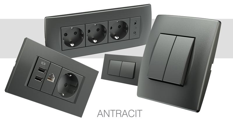 TEM MODUL ANTRACIT PREKIDAČI I UTIČNICE