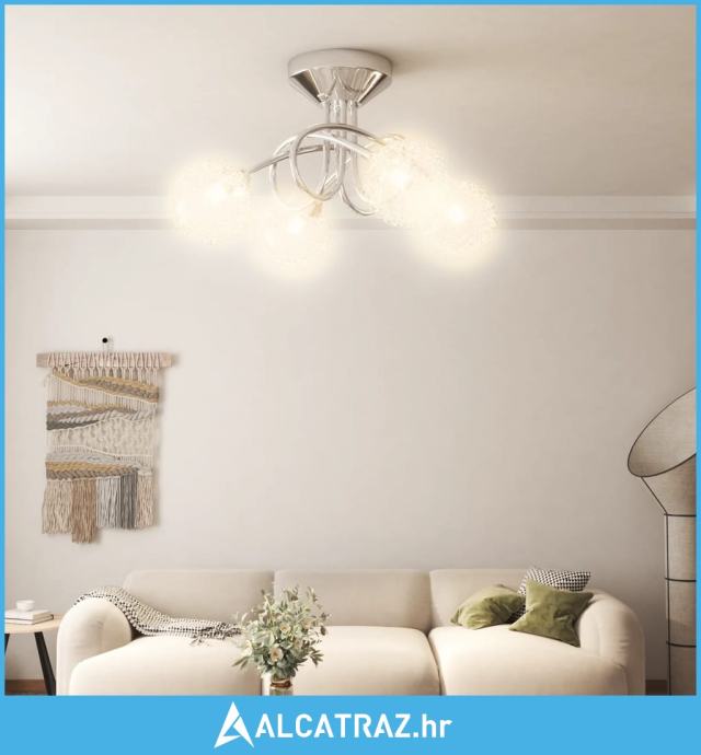 Stropna lampa sa sjenilima od mrežaste žice za 4 G9 LED svjetla - NOVO