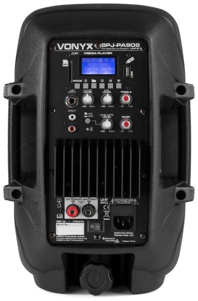 Tronios VONYX SPJ-PA908 Mobile Amplifier ABS 8 BT/UHF/USB/MP3