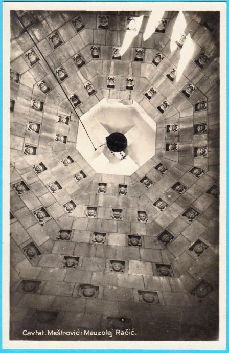 CAVTAT - Mauzolej Račić (Ivan Meštrović) - stara predratna razglednica
