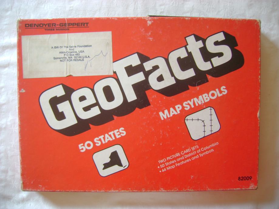 Denoyer-Geppert GeoFacts; United States of America-slikovne karte -RRR