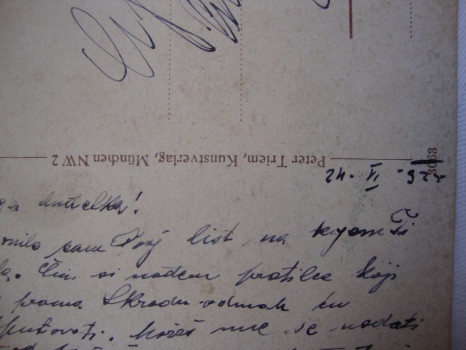 Peter Triem,Kunstverlag,MunchenNW2,old postcard -razglednica umjetničk