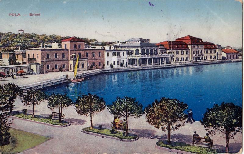 POLA PULA ISTRA OTOK BRIONI STARA RAZGLEDNICA 1914