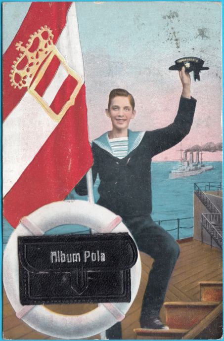 PULA .. Austro-ugarska mornarica - razglednica sa albumom sličica Pule