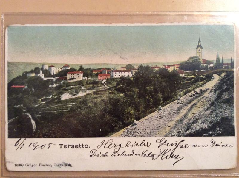 RIJEKA TRSAT STARA RAZGLEDNICA TERSATTO 1905.