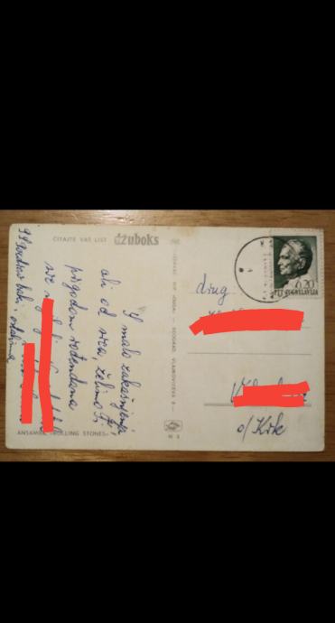 Rolling Stones - stara razglednica