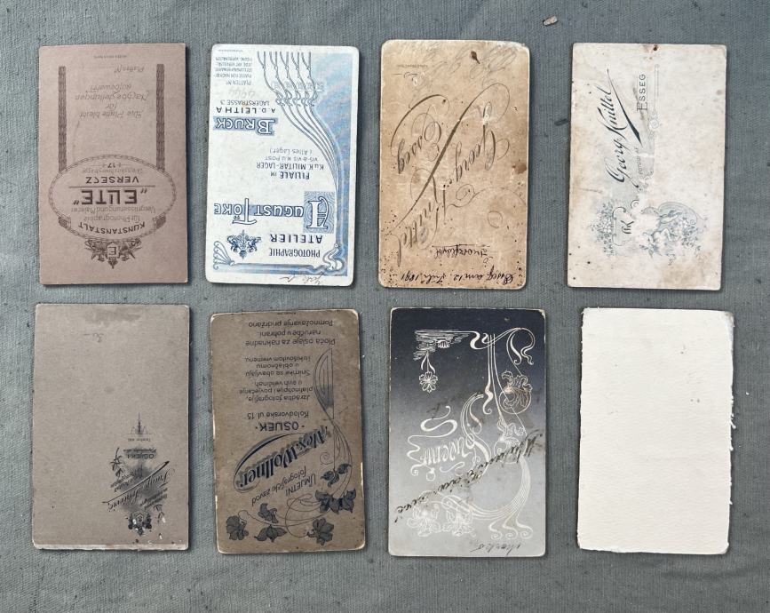 STARE FOTOGRAFIJE KARTONKE, AUSTROUGARSKA - LOT OD 8 VOJNIKA