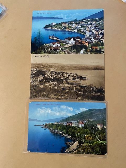 12 stare razglednice Mali Lošinj, Zagreb, Lovran, Ika, Opatija, Poreč