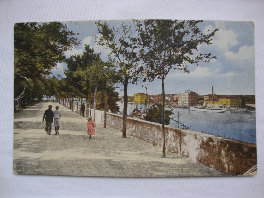 ZADAR , old postcard 1918. - Dopisnica ZIDINE - ŠETALIŠTE 1918.