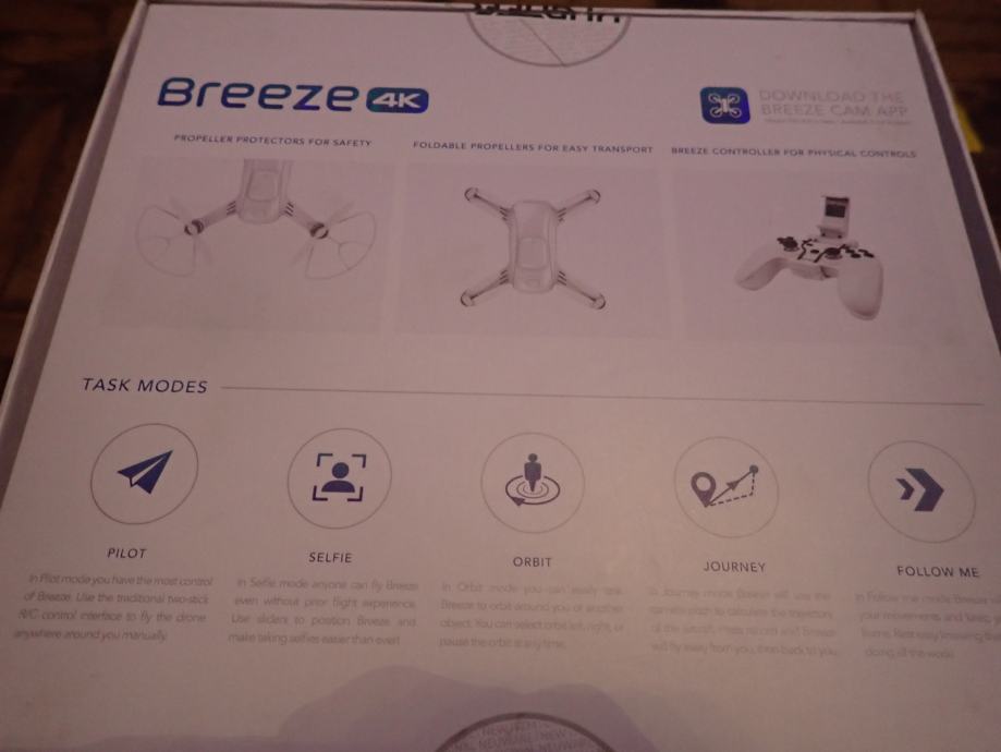 Dron Yuneec Breeze 4k, 3bat, kontrol. - SNIŽENO