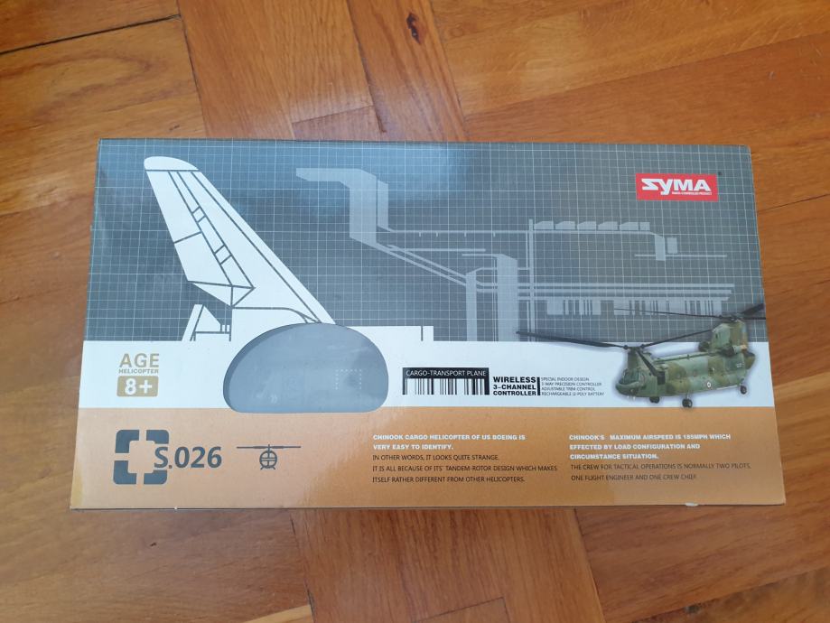 Syma S026 - Chinook Cargo helikopter na daljinsko upravljanje