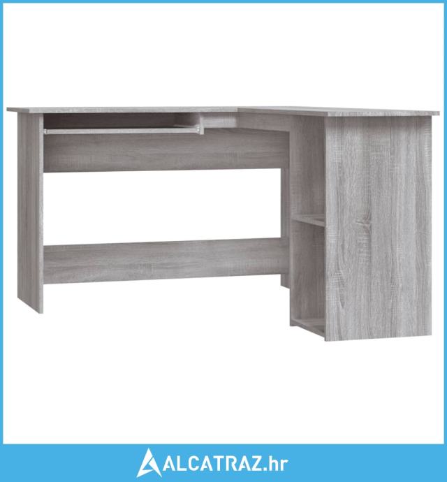 Kutni radni stol boja hrasta 120x140x75 cm konstruirano drvo - NOVO