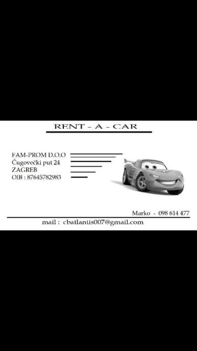 Rent a car , najam vozila , renta car vec od 100kn dan