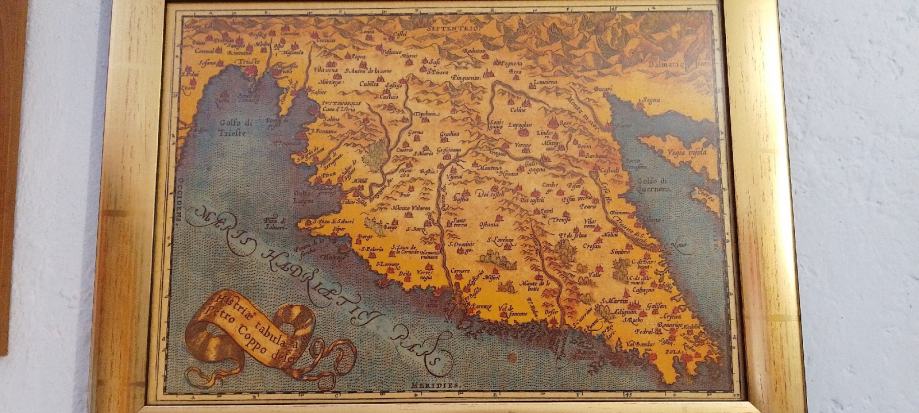 REPLIKA STARE KARTE ISTRE IZ 1573. GODINE