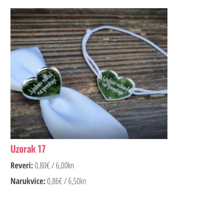 Narukvice i reveri za svadbu