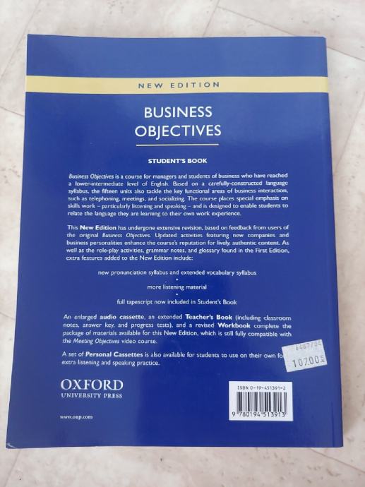 Business Objectives, poslovni engleski, Oxford