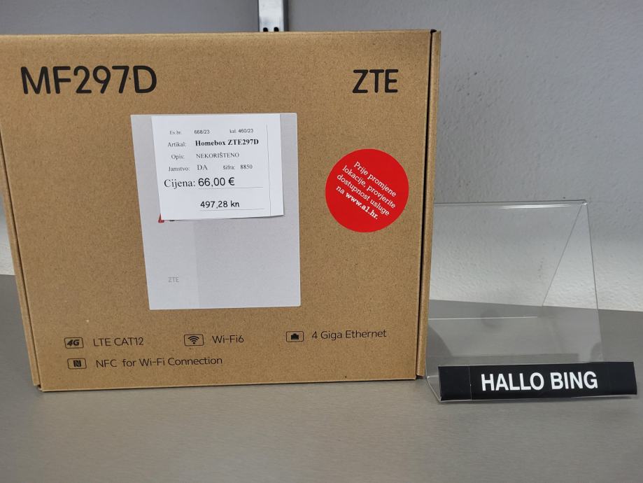 4G router ZTE MF297D, NOVO