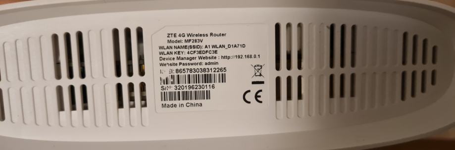 A1 homebox, 4G prijenosni router na SIM karticu, ZTE MF283V